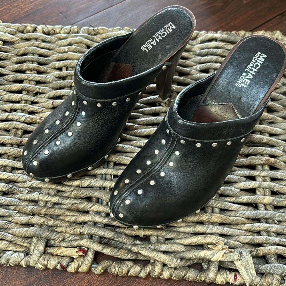 Michael - Michael Kors Studded Leather Clogs - Gem